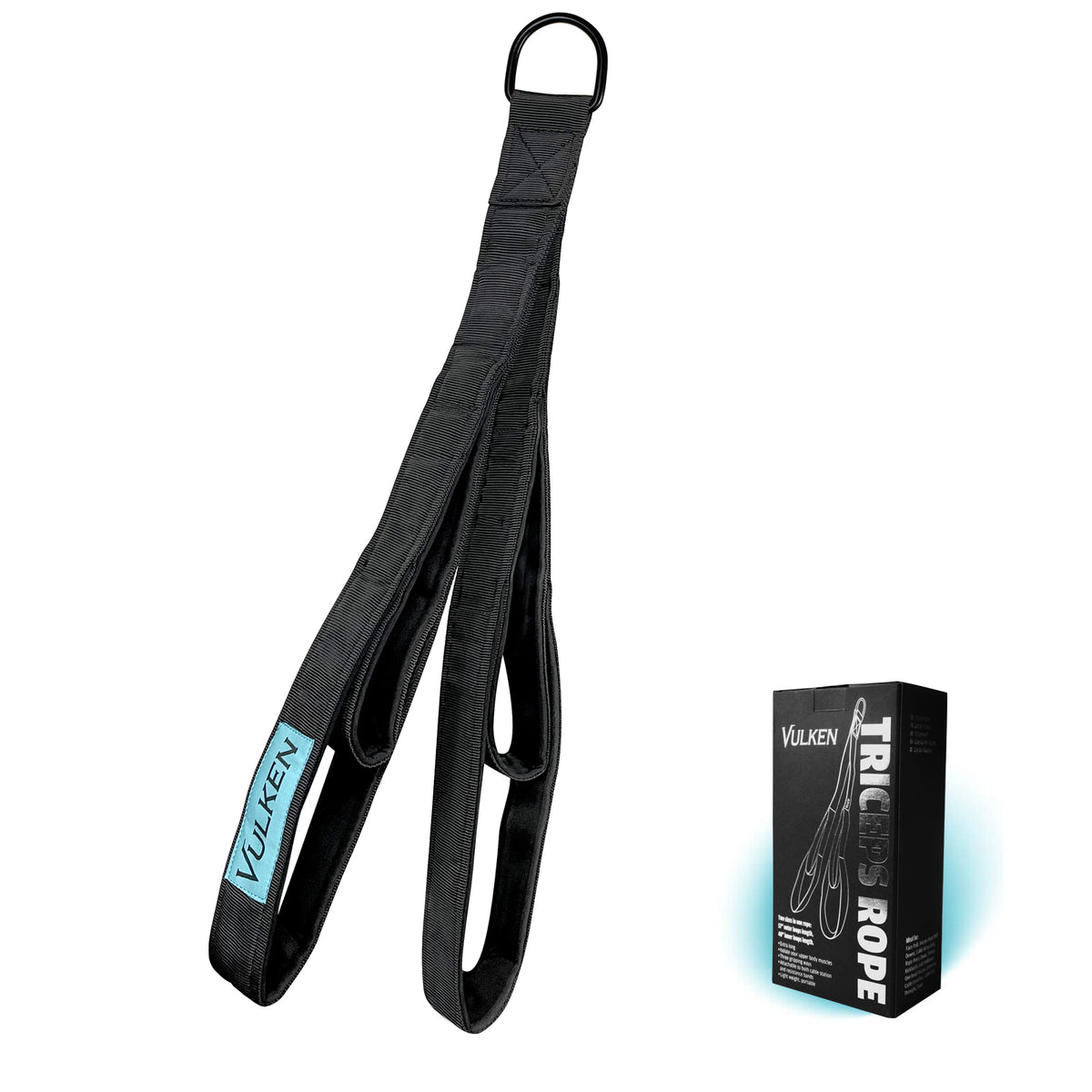 Vulken 24"&17" Double Lengths Tricep Rope Tricep Handles Cable Attachm ...
