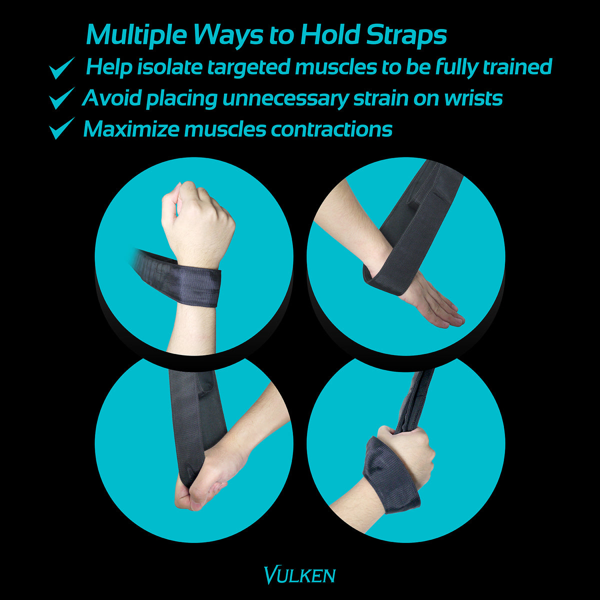 Vulken 29"&22" Double Lengths Tricep Rope Tricep Straps Cable Attachme ...